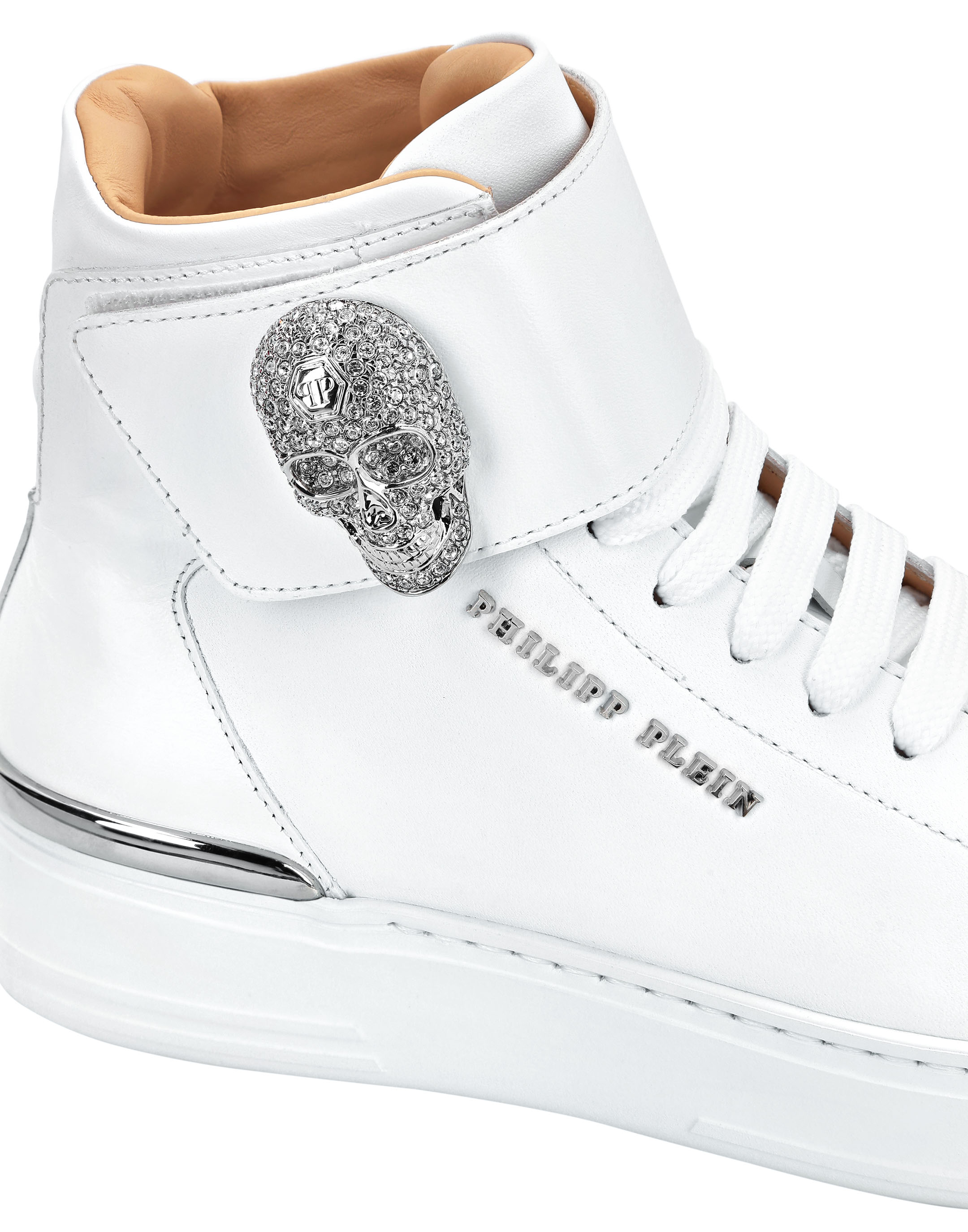 Hi-Top Sneakers Crystal Skull with Crystals | Philipp Plein Outlet