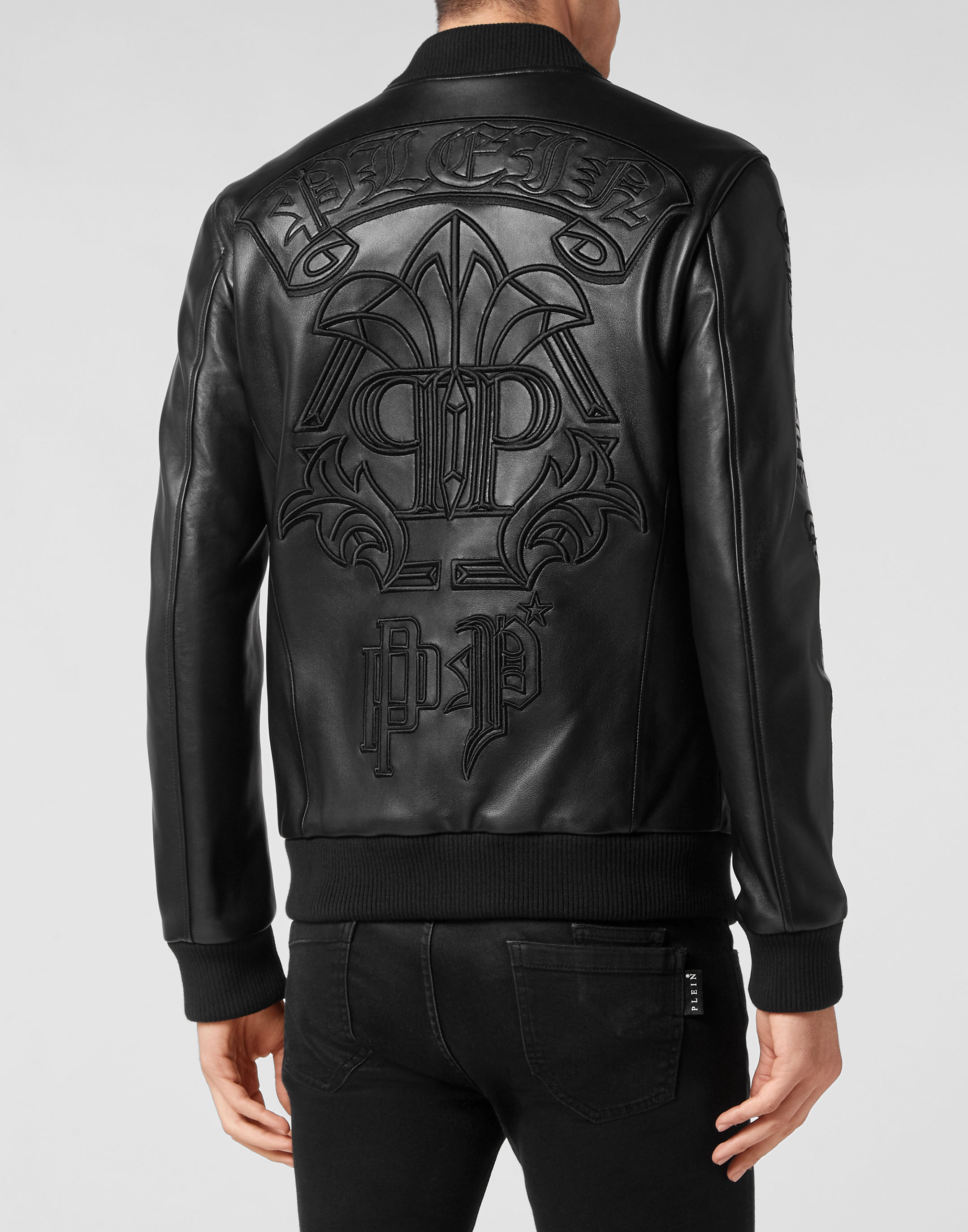Leather Bomber Gothic Banner | Philipp Plein Outlet