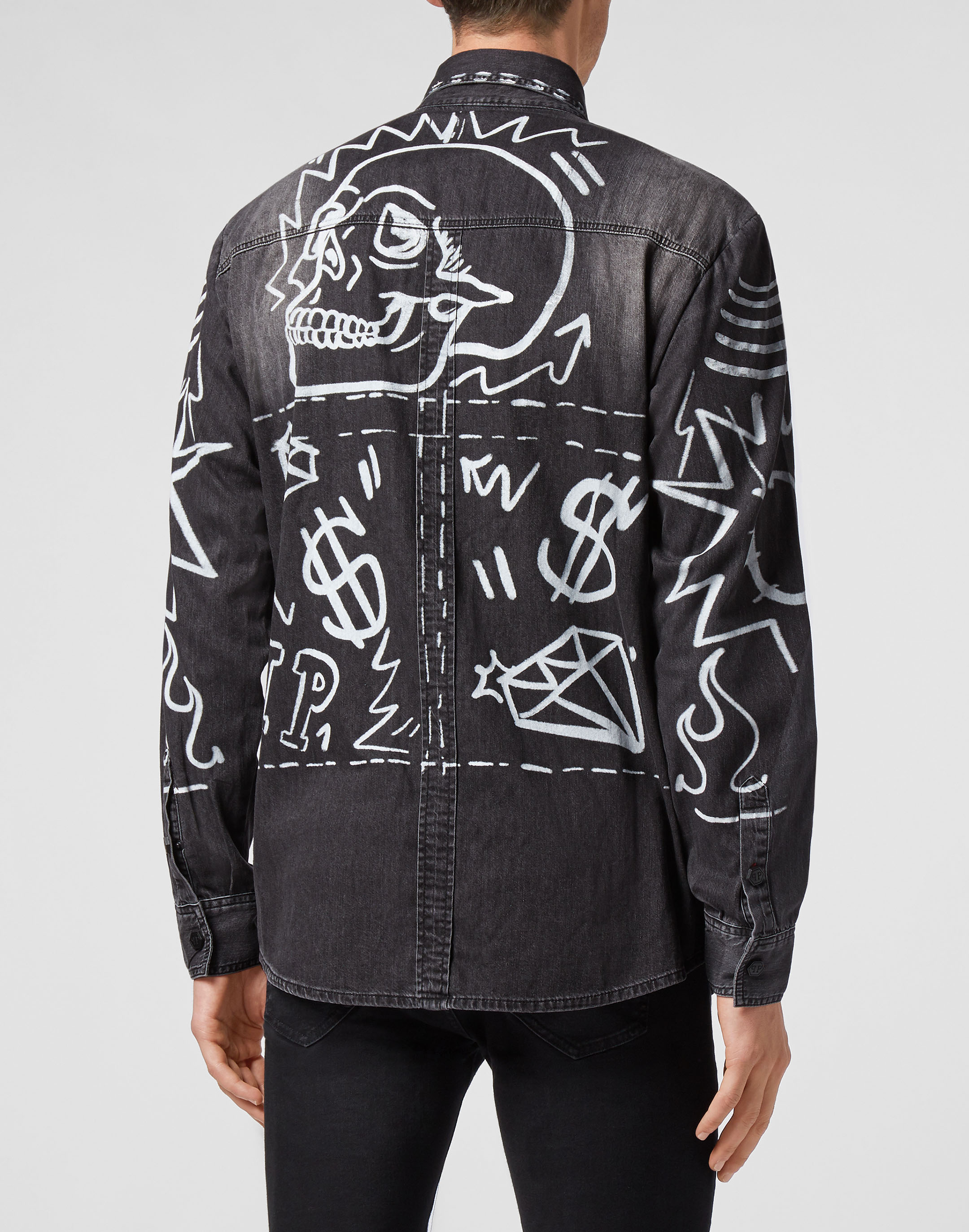Denim Shirt Ls Graffiti | Philipp Plein Outlet