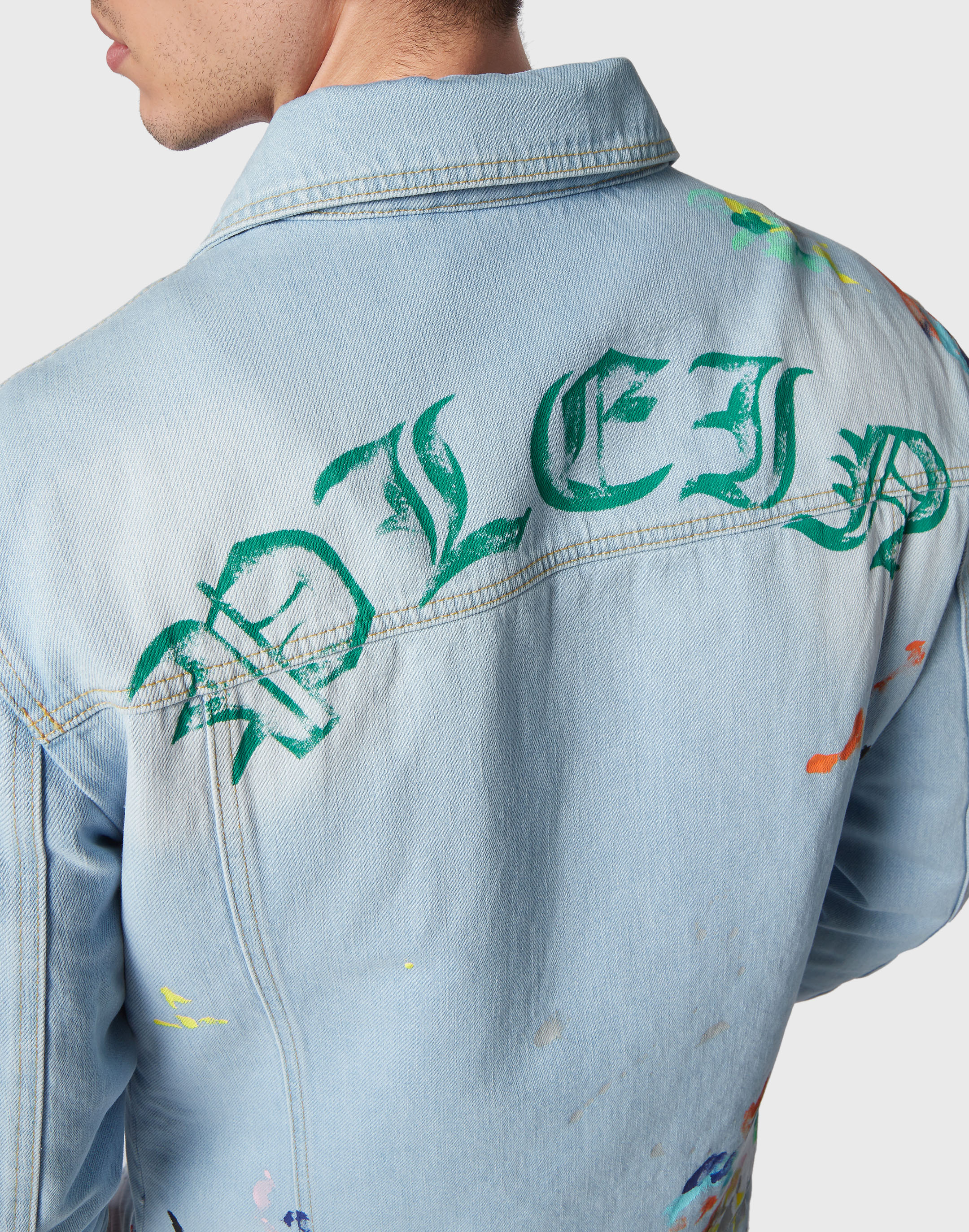 Denim Zip Jacket Dripping | Philipp Plein Outlet