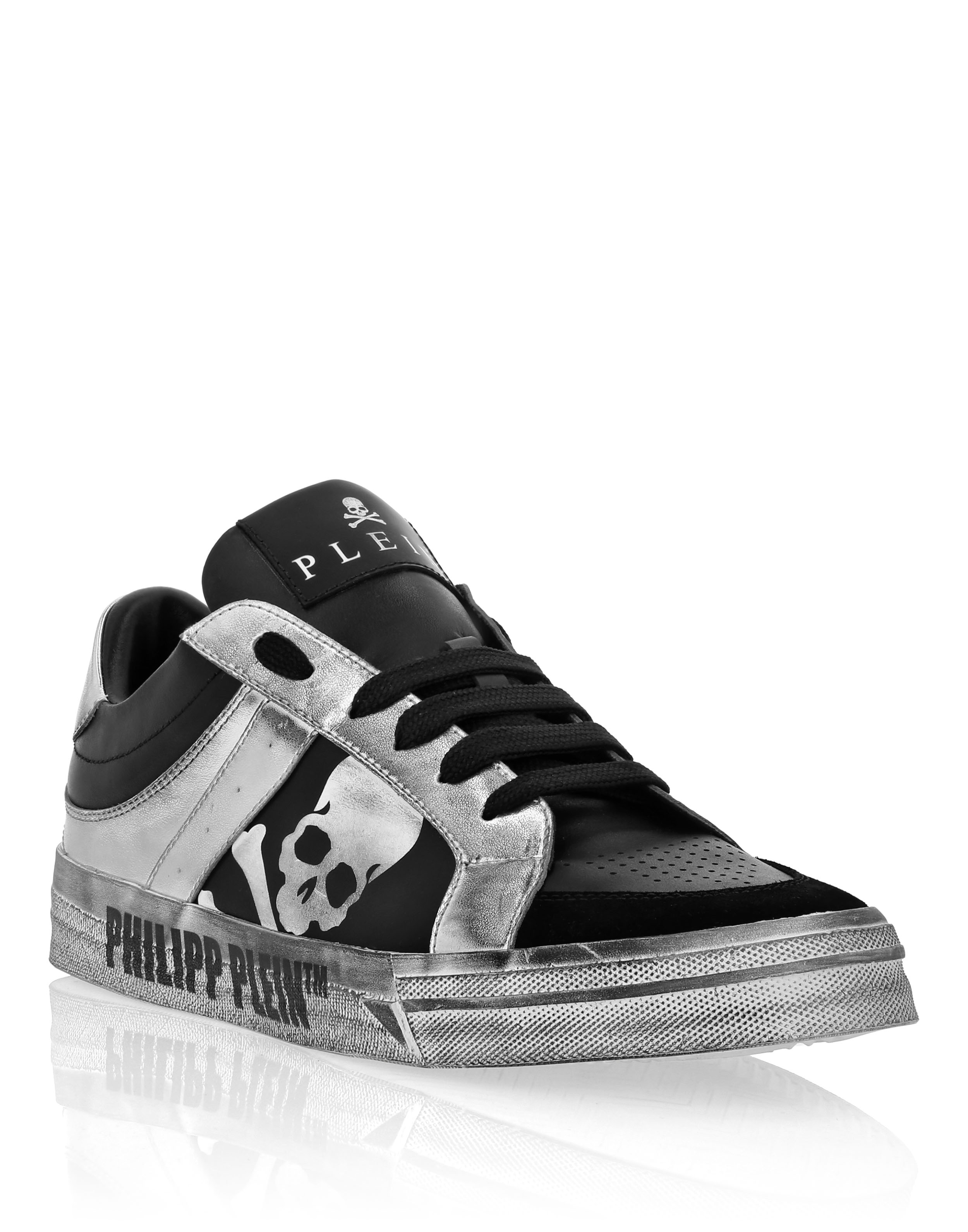 Lo-Top Leather Sneakers Retrokickz TM | Philipp Plein Outlet